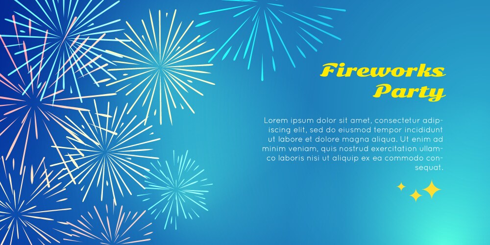Carnival party background with fireworks Vector Image