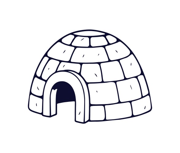 Igloo Royalty Free Vector Image - VectorStock