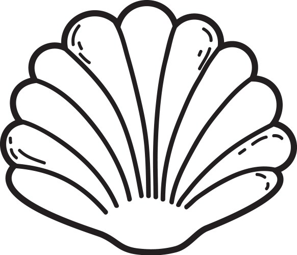 Seashell line icon animal and underwater Vector Image