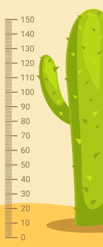 Cartoon height chart measuring tool for kids Vector Image