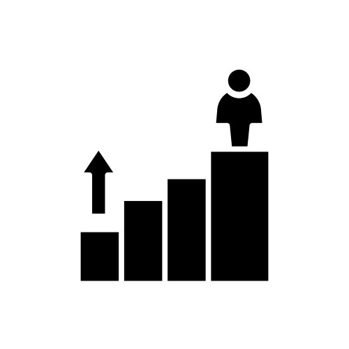 Personal development icon set human career growth Vector Image