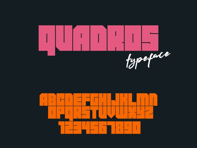 Square pixel font videogame alphabet in retro Vector Image
