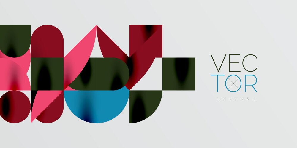 Circles semi circles squares and round shapes Vector Image