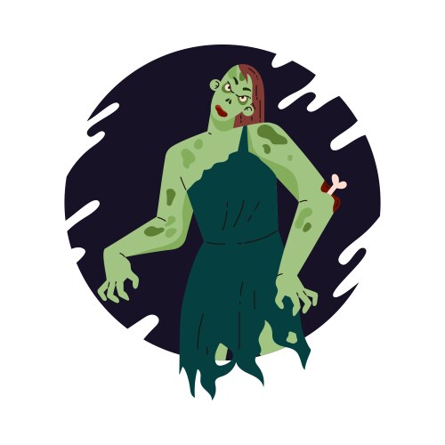 Creepy zombie man corpse rotting cadaver Vector Image