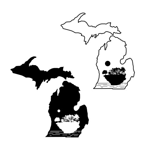 Michigan Silhouette Vector Images (over 1,400)