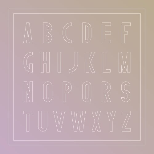 Alphabet font all letters set with classy stylish Vector Image
