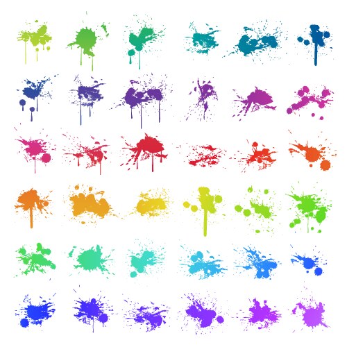 Paint splats pattern Royalty Free Vector Image