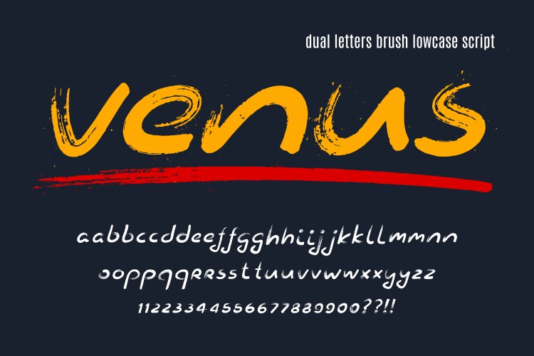 Stylish brush painted an uppercase letters Vector Image