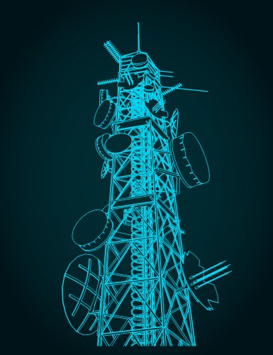 Walkie-talkie blueprints Royalty Free Vector Image