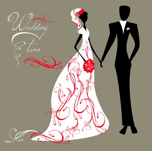 Wedding couple Royalty Free Vector Image - VectorStock