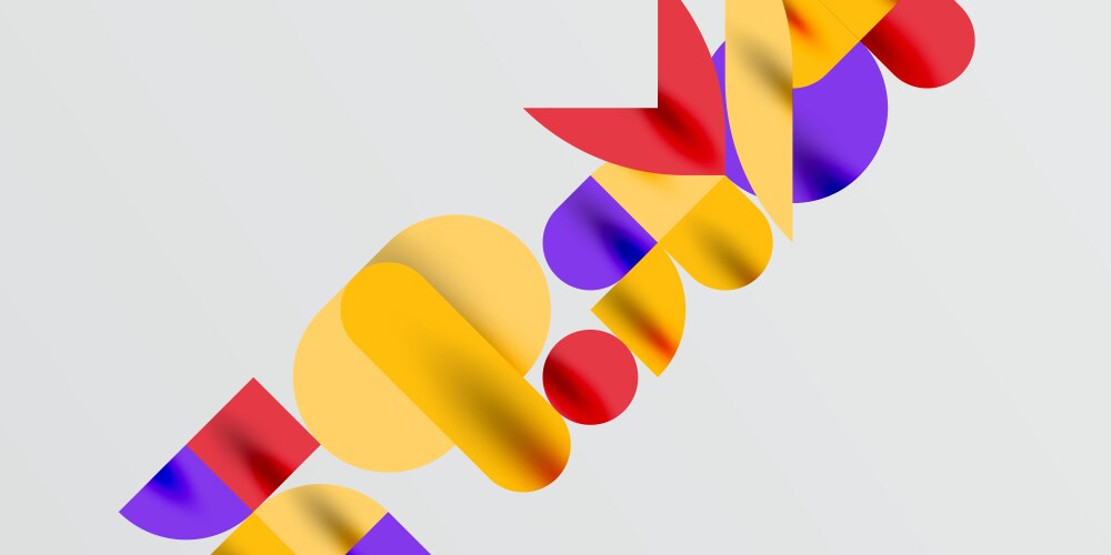 Circles semi squares and round shapes Royalty Free Vector