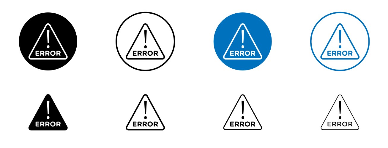 Alert icon set Royalty Free Vector Image - VectorStock