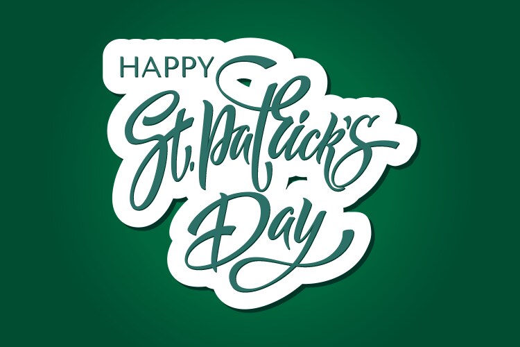Happy saint patricks day handwritten lettering Vector Image