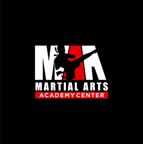Mixed martial arts logo Royalty Free Vector Image