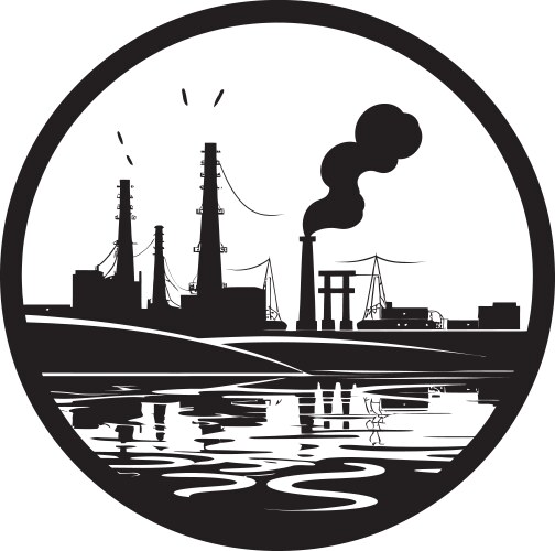 Aquaticash pollution logo design pollutedplains Vector Image