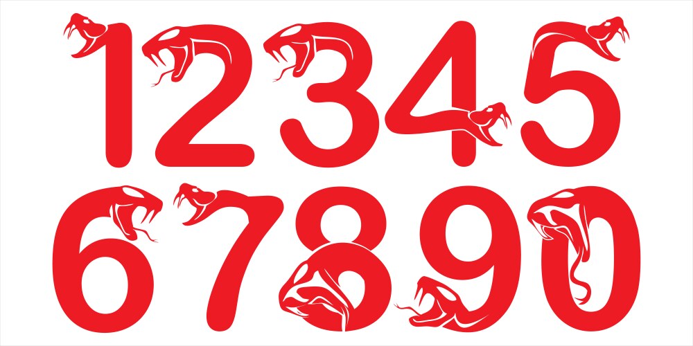 Numbers 1 to 50 premium speed theme Royalty Free Vector