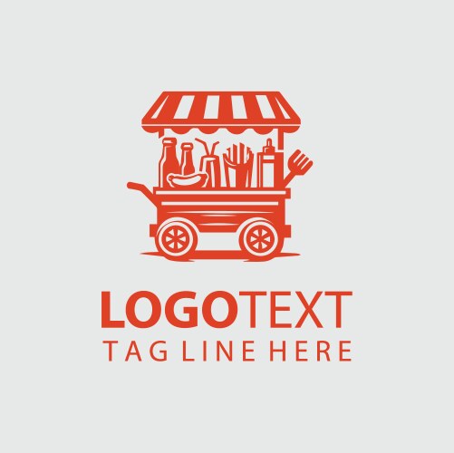 Food cart logo Royalty Free Vector Image - VectorStock