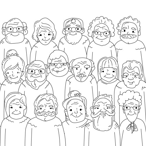 People pattern Royalty Free Vector Image - VectorStock