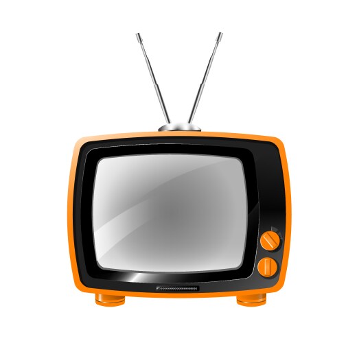 Retro tv with color frame Royalty Free Vector Image