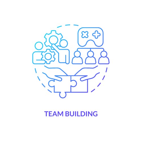 Team building bonding exercise Royalty Free Vector Image