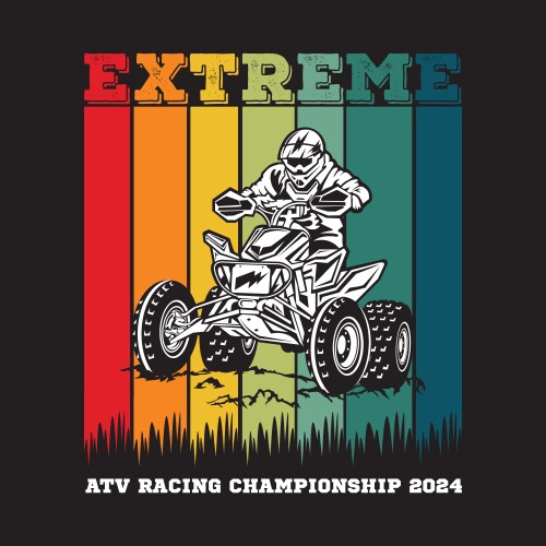 Atv extreme buggy racing sport Royalty Free Vector Image