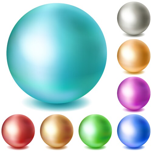 Set 3d balls Royalty Free Vector Image - VectorStock