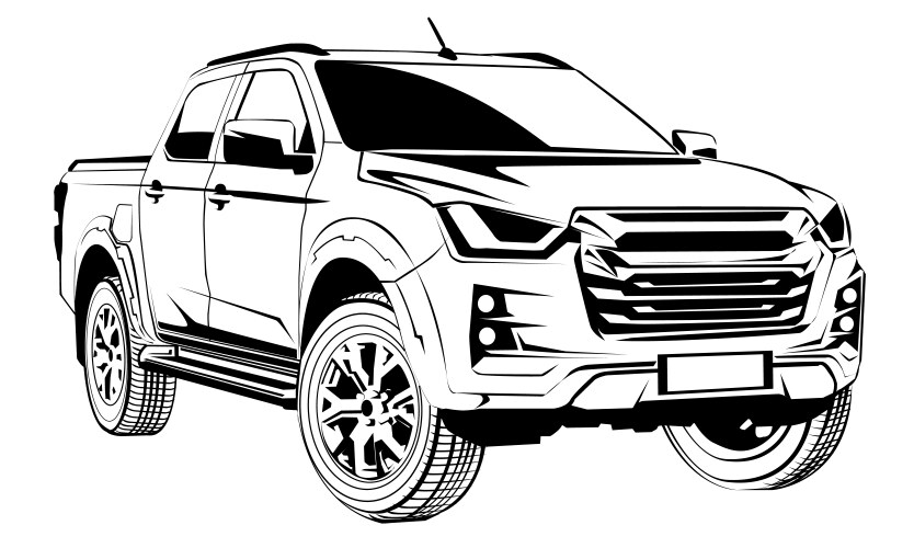 Pickup Truck Outline