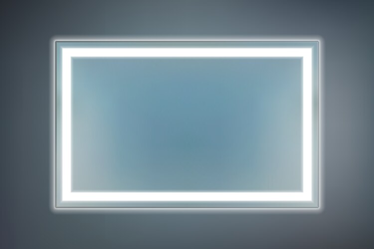 A rectangular mirror with rounded corners Vector Image