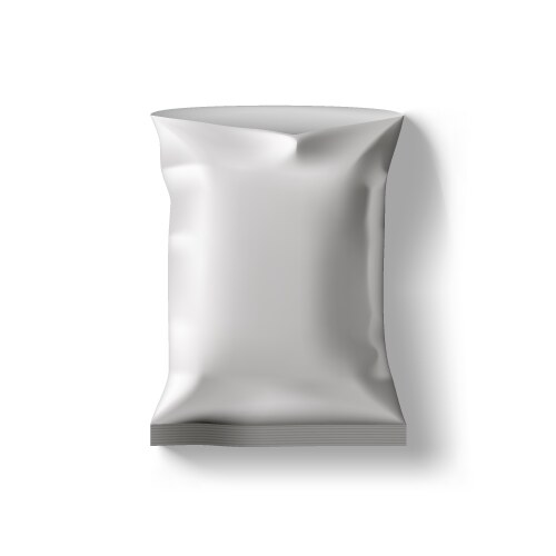 Blank snack pouch bag packaging isolated on white Vector Image