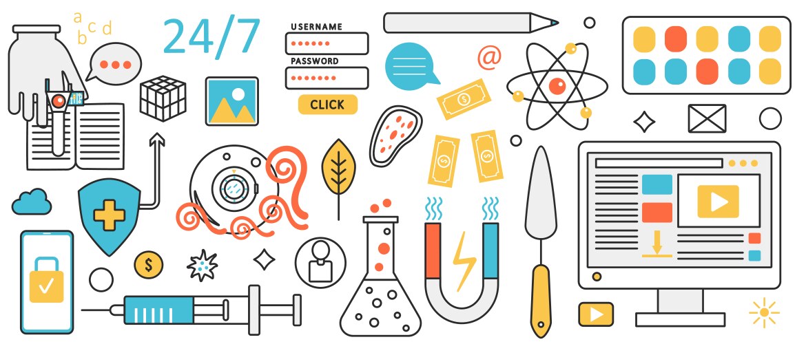 Computer Science Educational Banner Horizontal Vector Images (over 220)