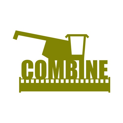 Combine harvester line icon agriculture and farm Vector Image