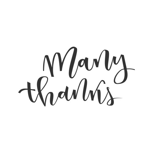 Thank you lettering quote phrase greeting – Royalty-Free Vector ...