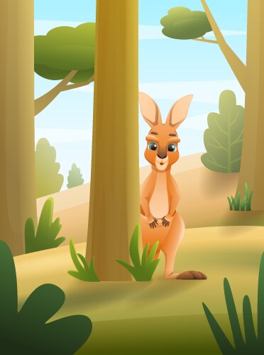 Kangaroo cartoon Royalty Free Vector Image - VectorStock