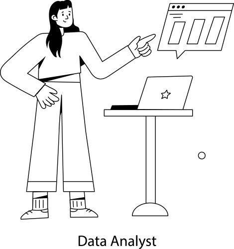 Data analyst Royalty Free Vector Image - VectorStock