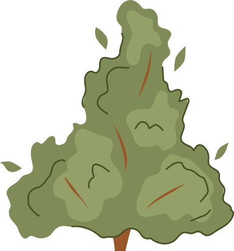 Grass garden shrub cartoon Royalty Free Vector Image