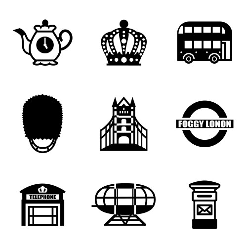 London symbols Royalty Free Vector Image - VectorStock