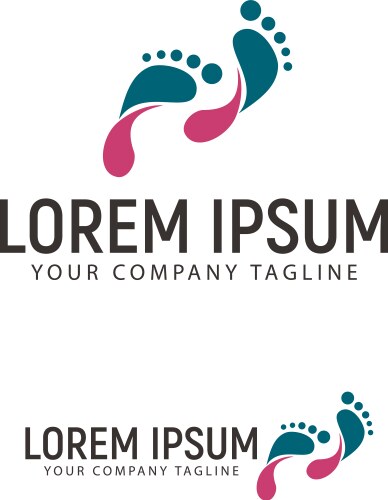 Foot logo design concept template Royalty Free Vector Image