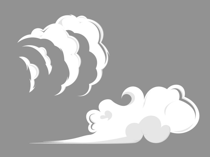 Explosion animation cartoon smoke explode frames Vector Image