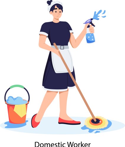 Housekeeping Domestic Worker Vector Images (over 4,300)