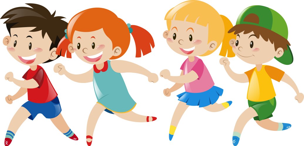 Kids Running Vector Images (over 16,000)