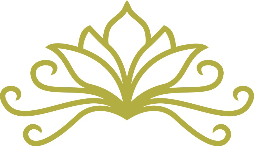 Geometric lotus flower logo Royalty Free Vector Image