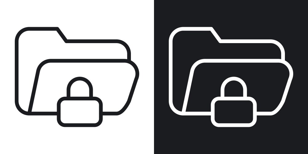 Move to folder icon set in black and white Vector Image