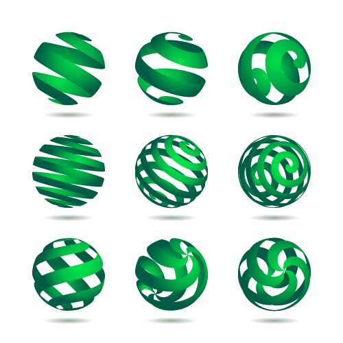 Abstract 3d glossy spheres Royalty Free Vector Image