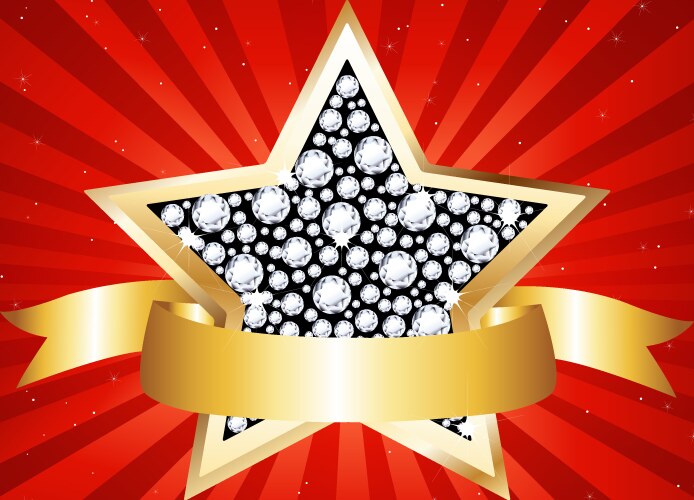 Gold superstar background Royalty Free Vector Image