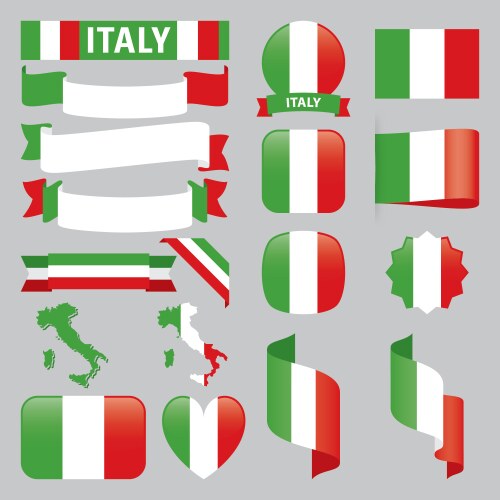 Set of rome italy symbols italian Royalty Free Vector Image