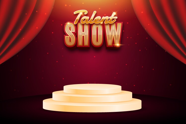 Realistic talent show background Royalty Free Vector Image
