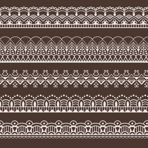 Decorative lace borders Royalty Free Vector Image