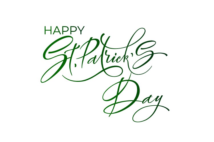 Happy saint patricks day handwritten lettering Vector Image