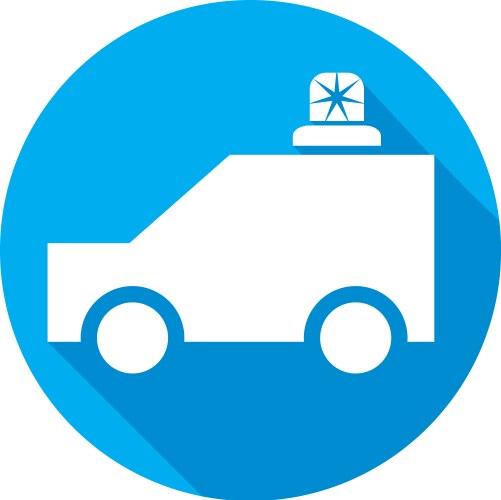 Police car icon Royalty Free Vector Image - VectorStock