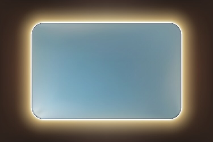 A rectangular mirror with rounded corners Vector Image